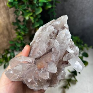 Pink / Silver Hematoid Quartz Cluster From Diamantina, M.G., Brazil ...