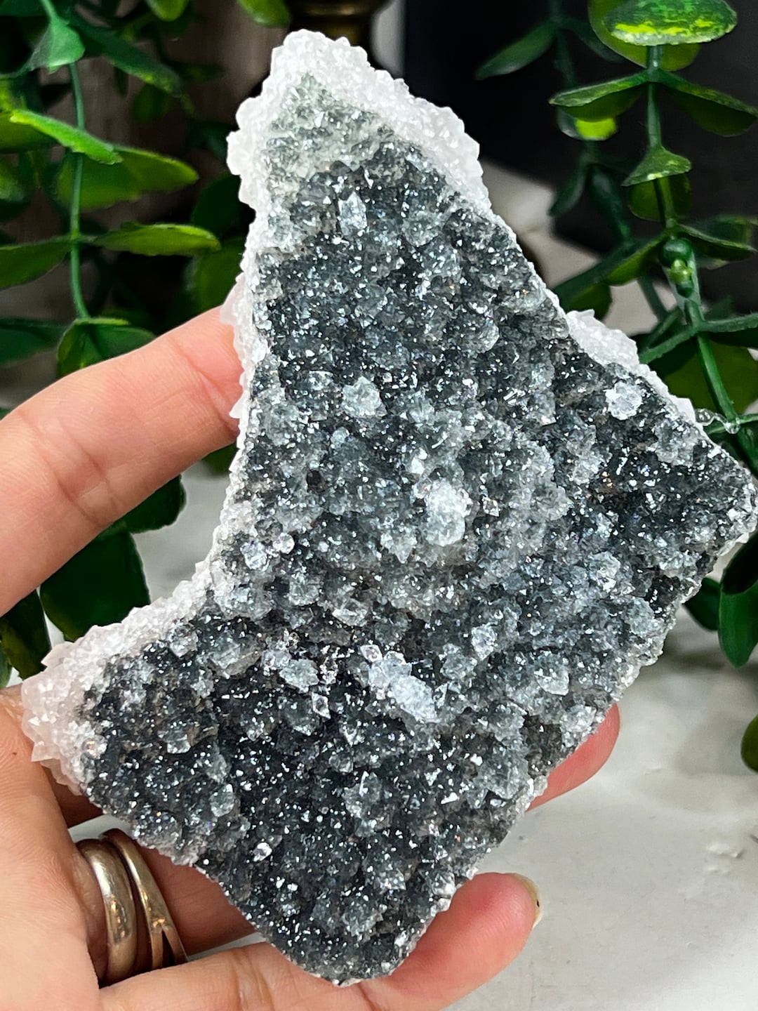 Black Apophyllite Sparkling Plate From Aurangabad, Maharashtra, India ...