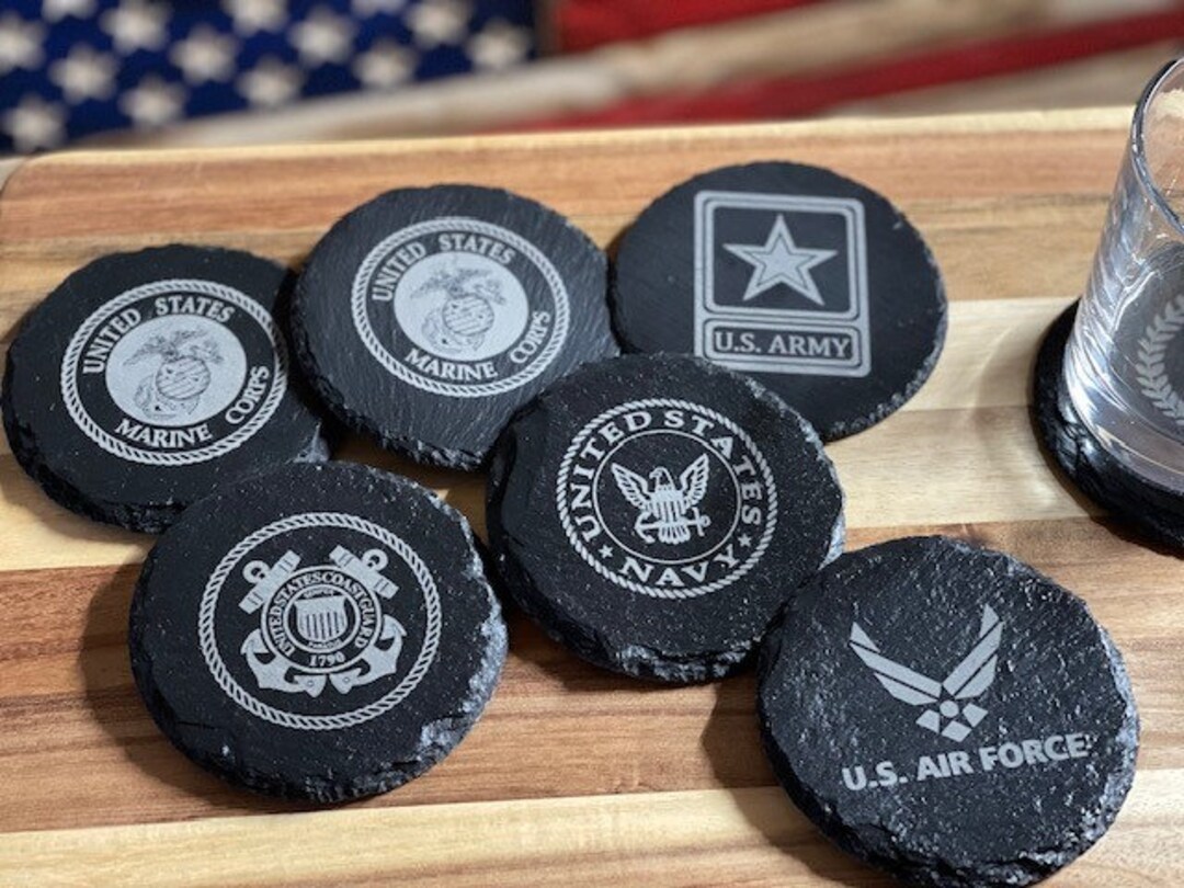 Slate Military Coaster - Army Gift - Marine Gift - Navy Gift - Air ...