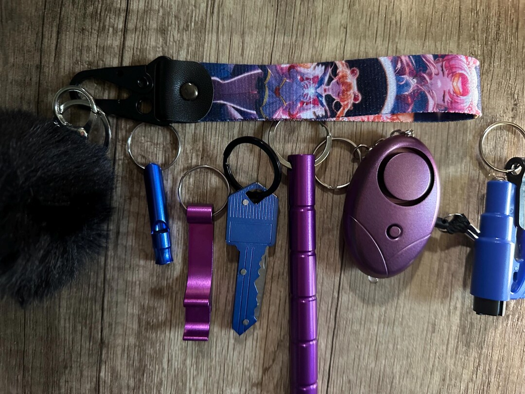 Sailor Moon and Sailor Scouts Personal Safety Wristlet Keychain - Etsy