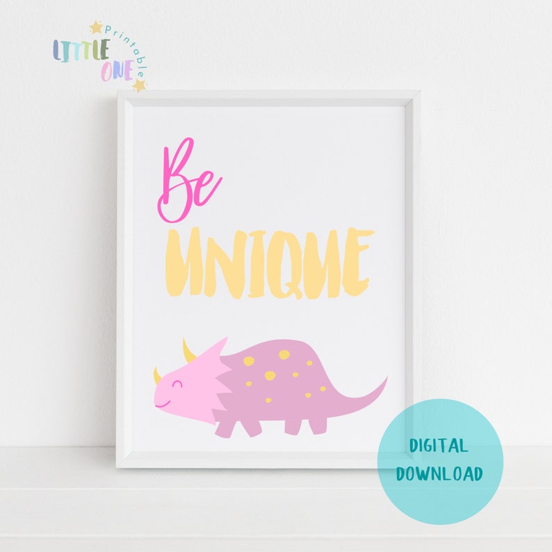Pink Dino Print, Pink Dinosaur, Instant Download, Printable Wall Art ...