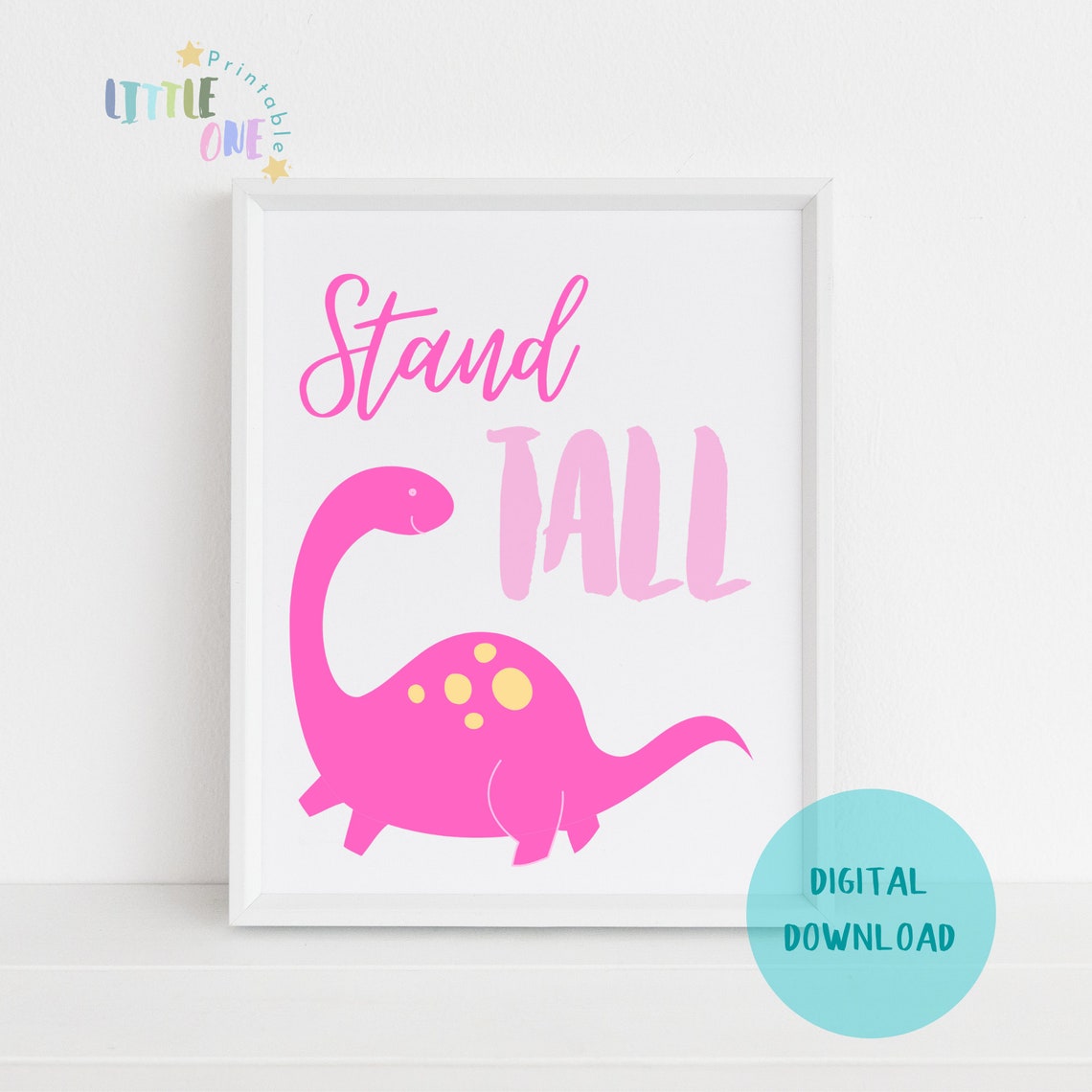 Pink Dino Print Pink Dinosaur Instant Download Printable - Etsy