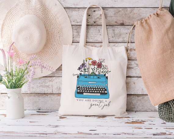 Motivational Canvas Tote Bag Positivity Tote Bag Aesthtetic | Etsy