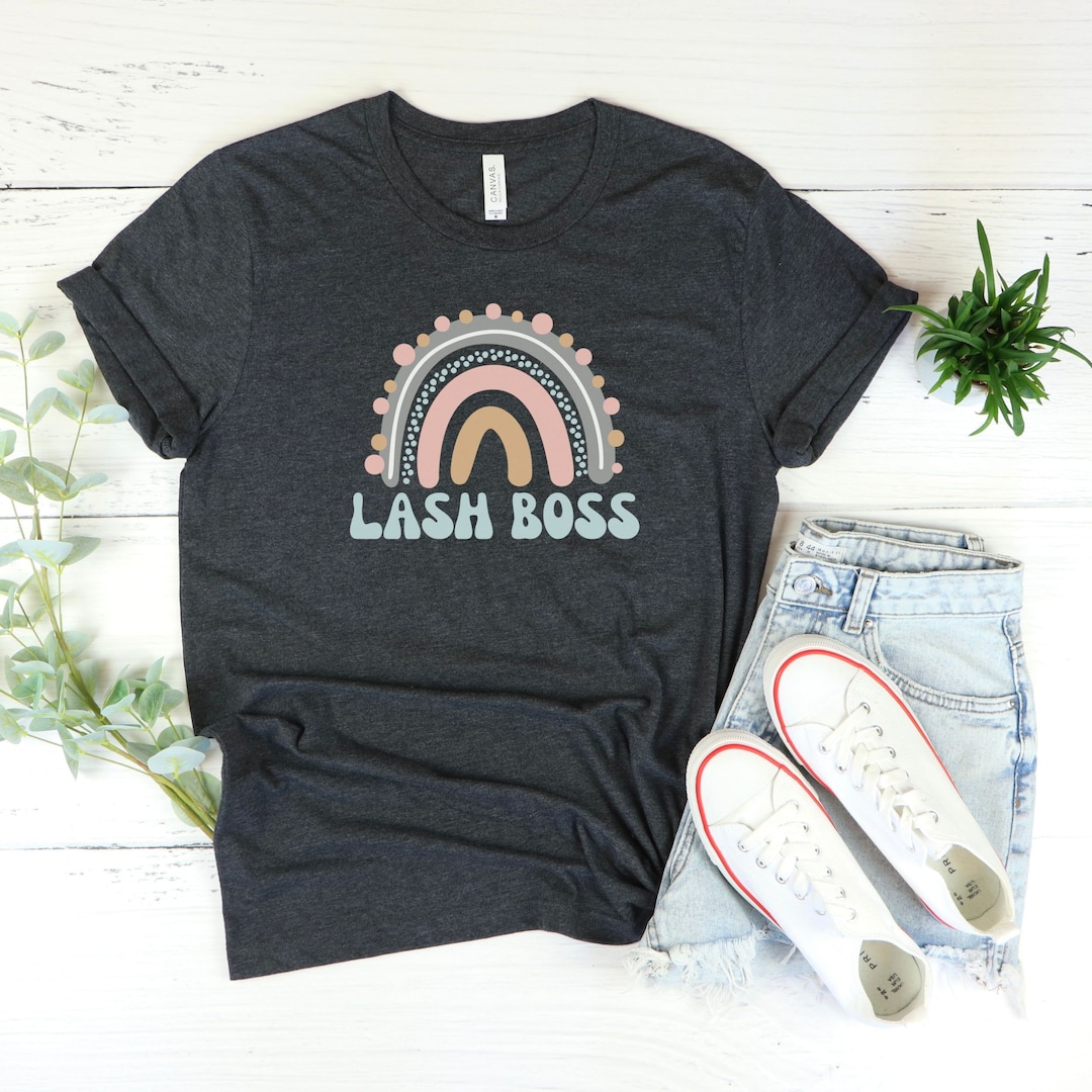 Lash Boss Boho Rainbow Camisa, Lash Queen Camiseta, Lash Artist ...