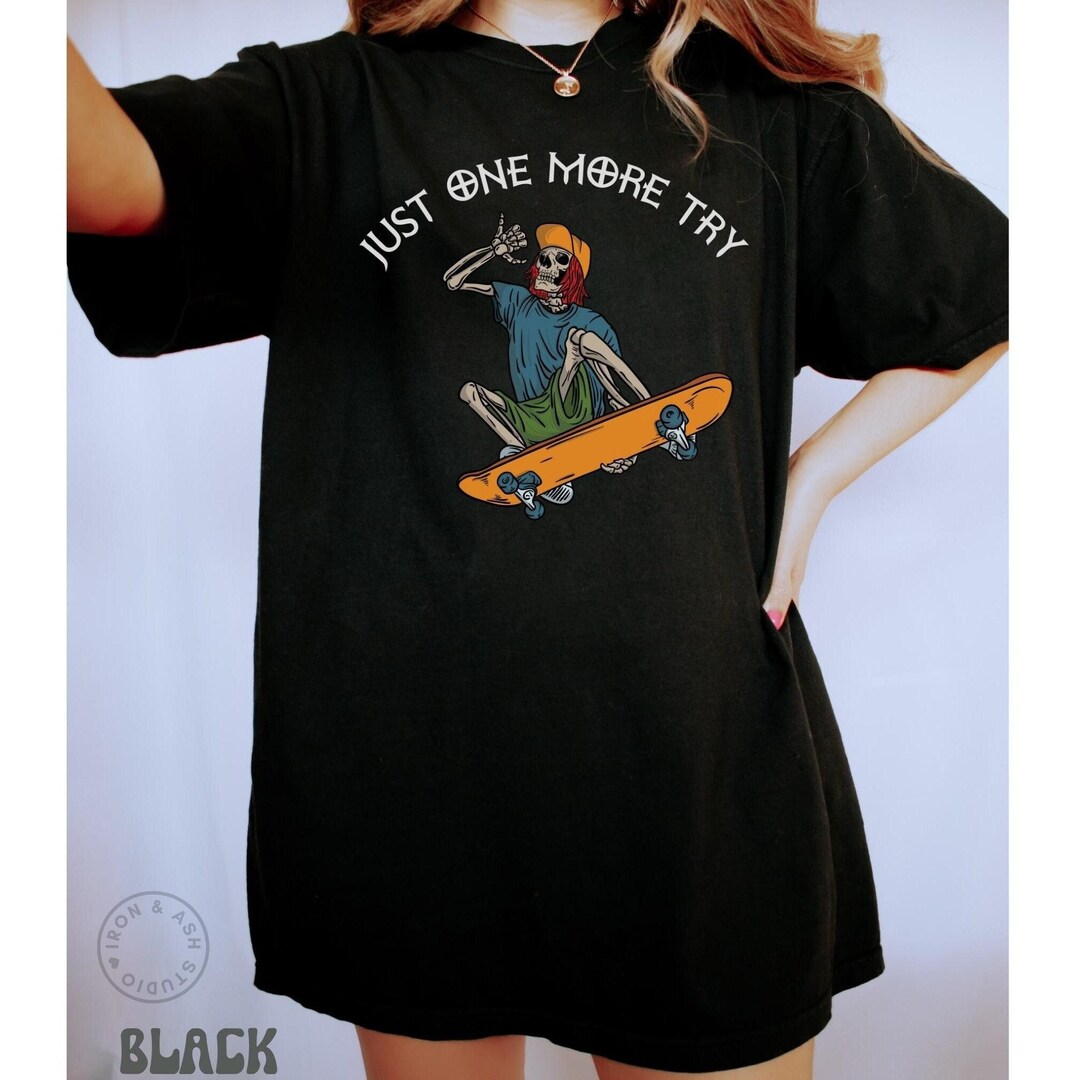 Funny Skateboarder Skeleton Shirt Skater Shirts Men Skateboarding T ...