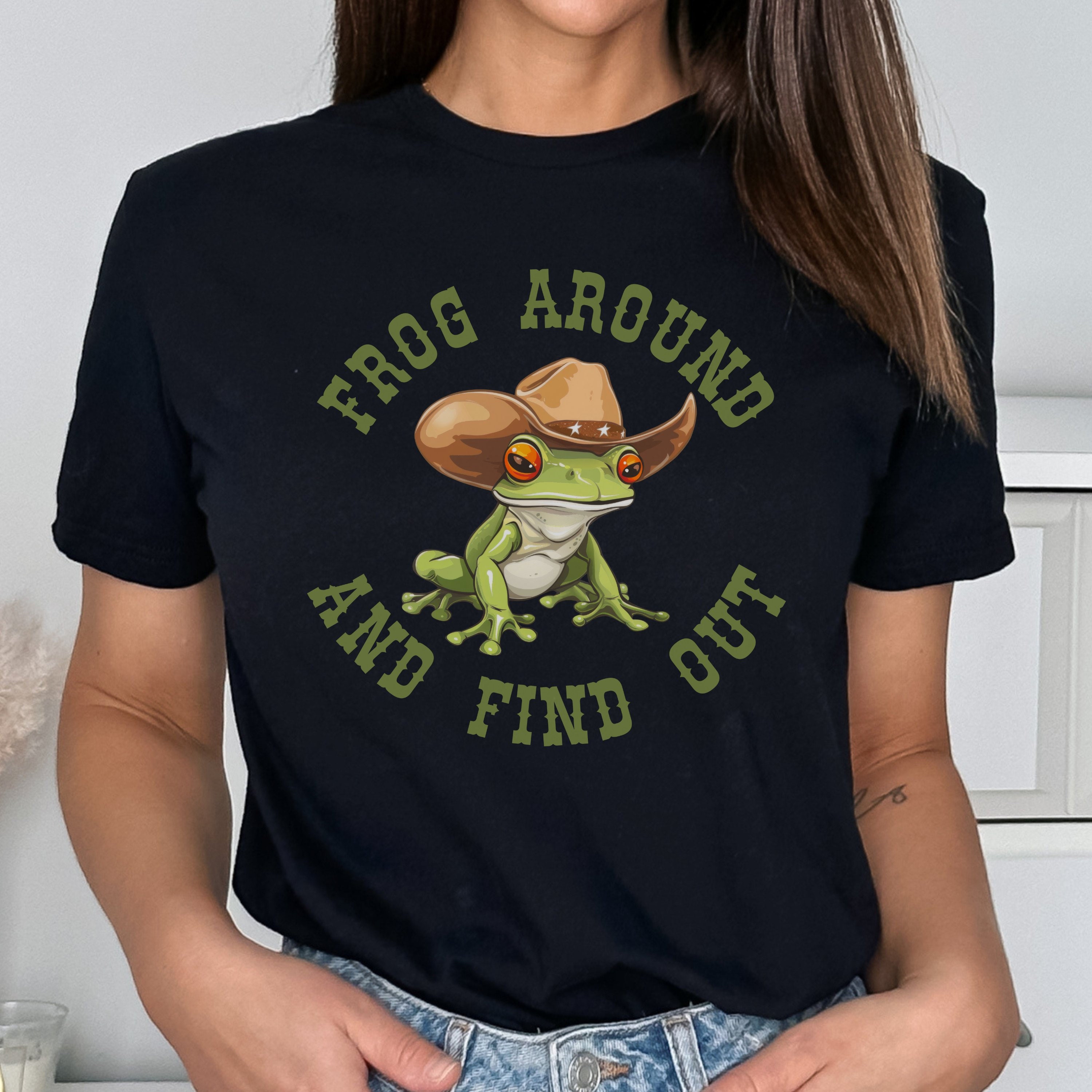 Cowboy Frog Around and Find Out Shirt Weirdcore Shirt Funny T Shirt ...