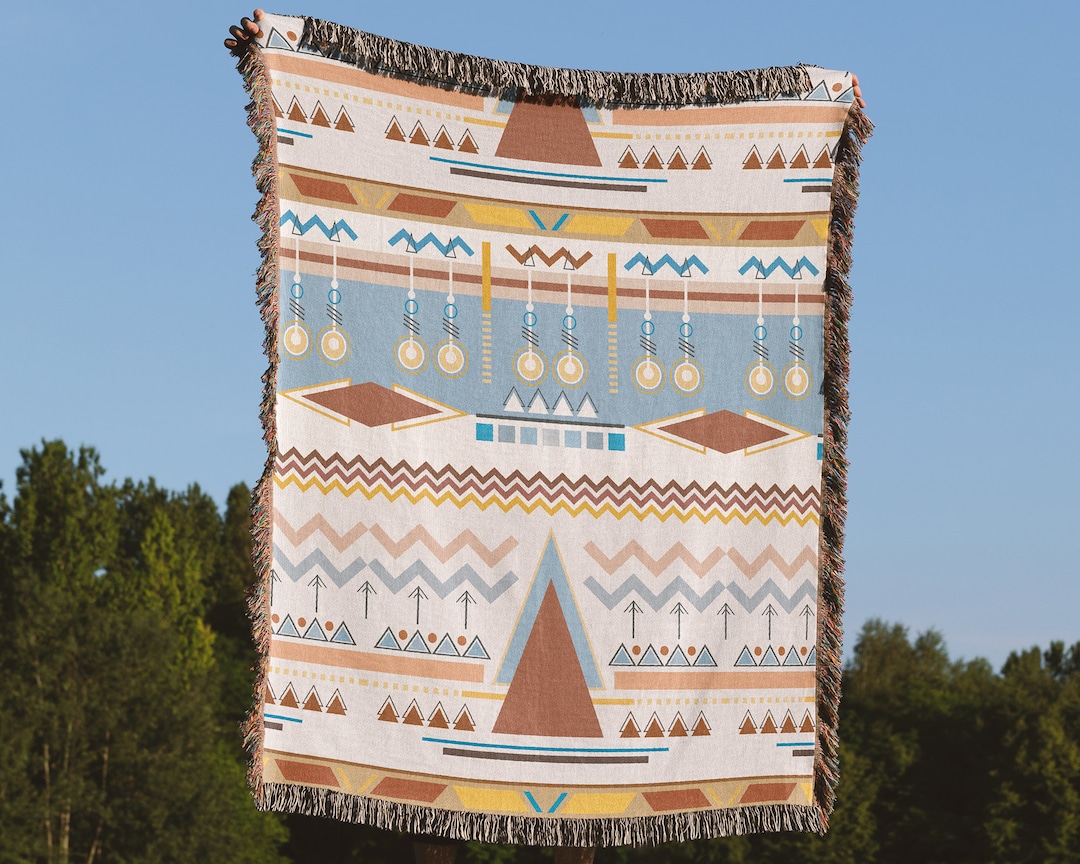 Personalized Woven Blanket, Native Americans Blanket, Indigenous Art ...