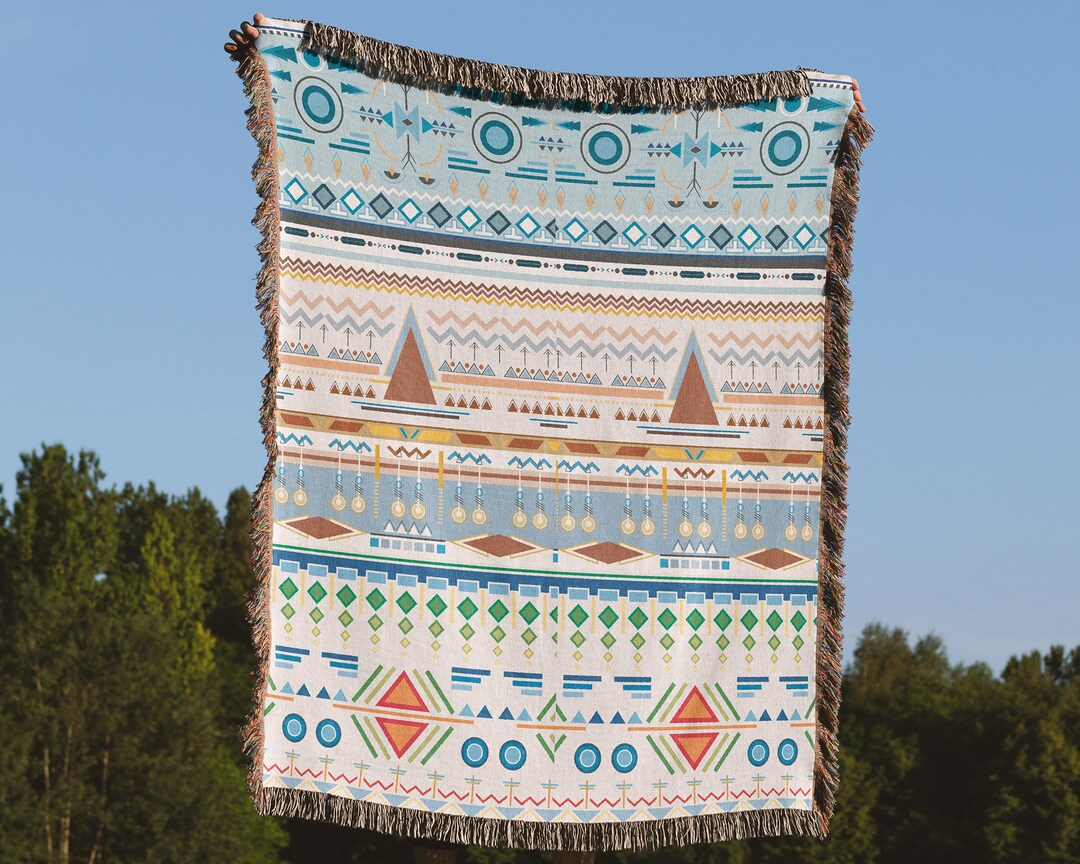 Personalized Woven Blanket, Native Americans Blanket, Indigenous Art ...