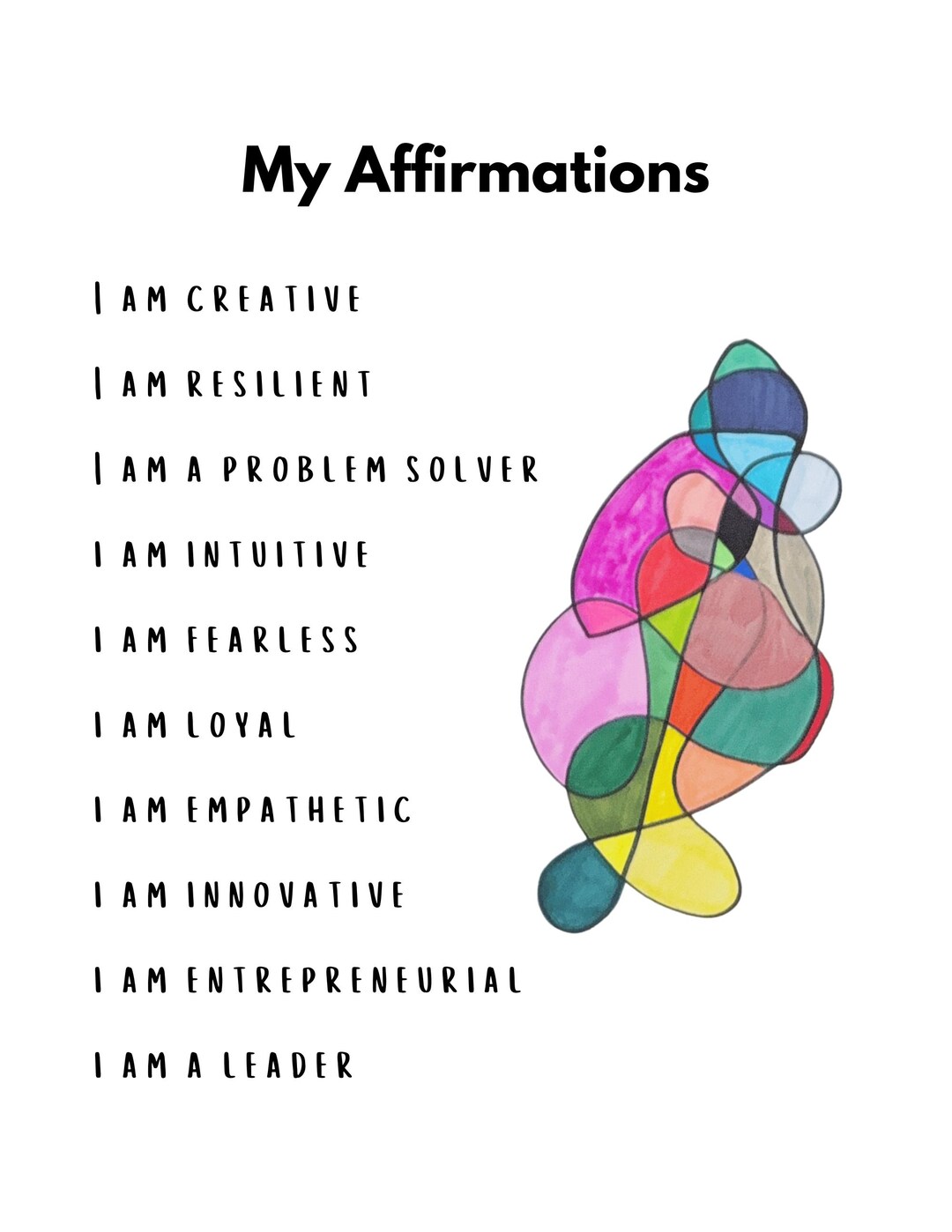 Positive Affirmations for Kids With ADHD | Encouraging Wall Art ...