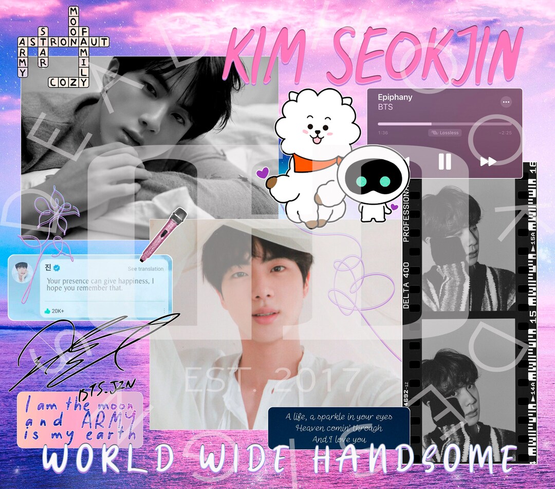 Jin of BTS 20oz Tumbler & 15oz Mug Sublimation Designs *DIGITAL ...
