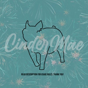 Show Hog Silhouette Bundle || 3 .PNG Digital Download 3 Variations ...