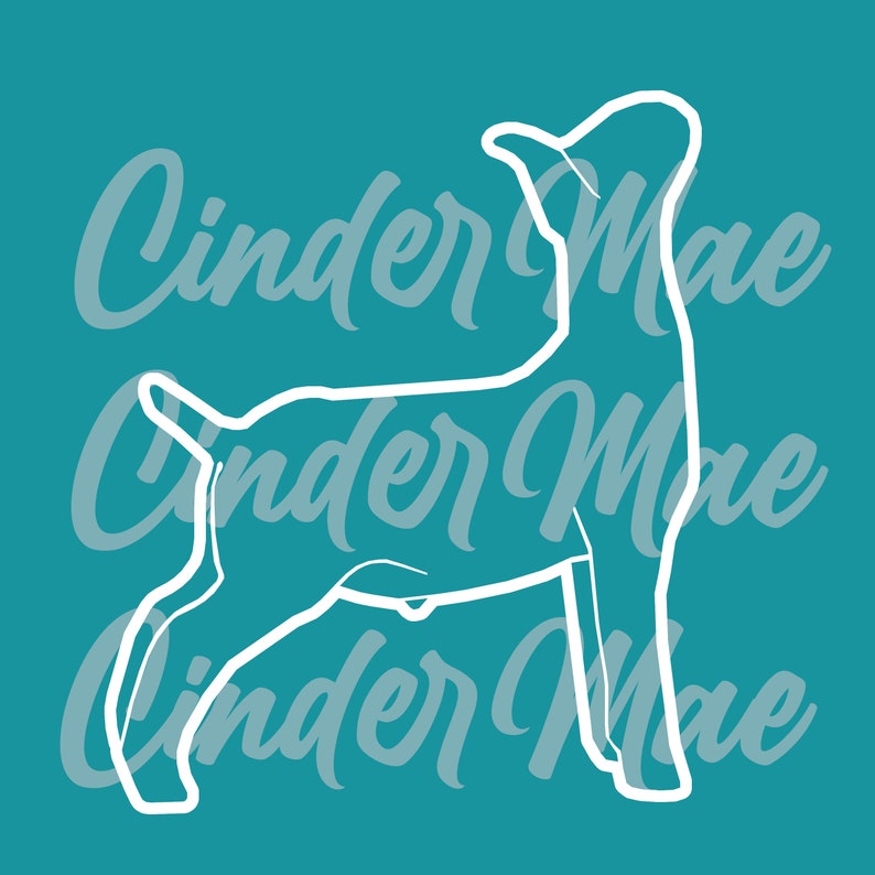 Show Goat Silhouette Bundle 3 PNG Files || Wether Boer Livestock ...