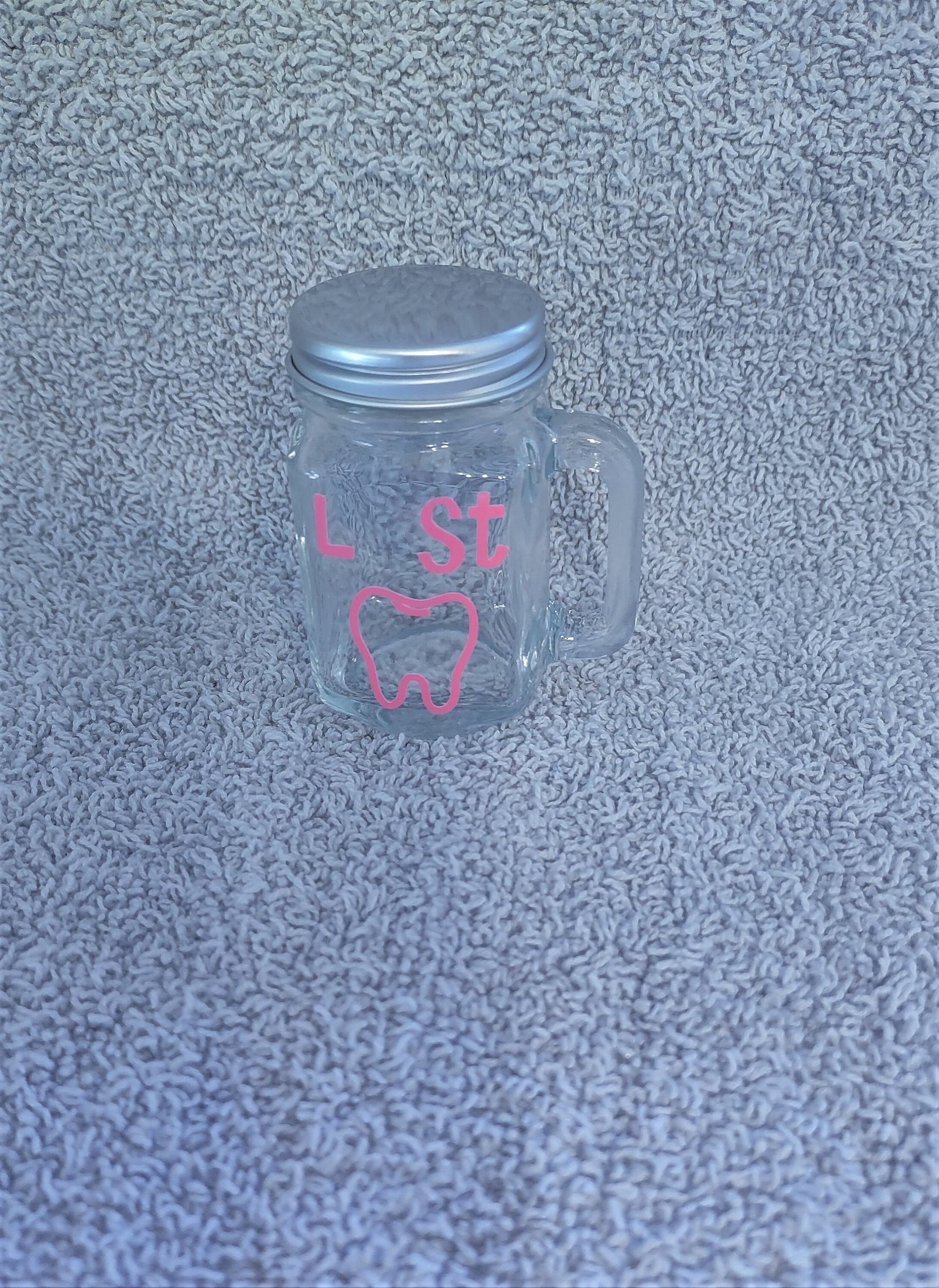 Tooth Fairy Mini Mason Jar. 2 Ounce Mason Jar. L-st Tooth. Baby Teeth ...