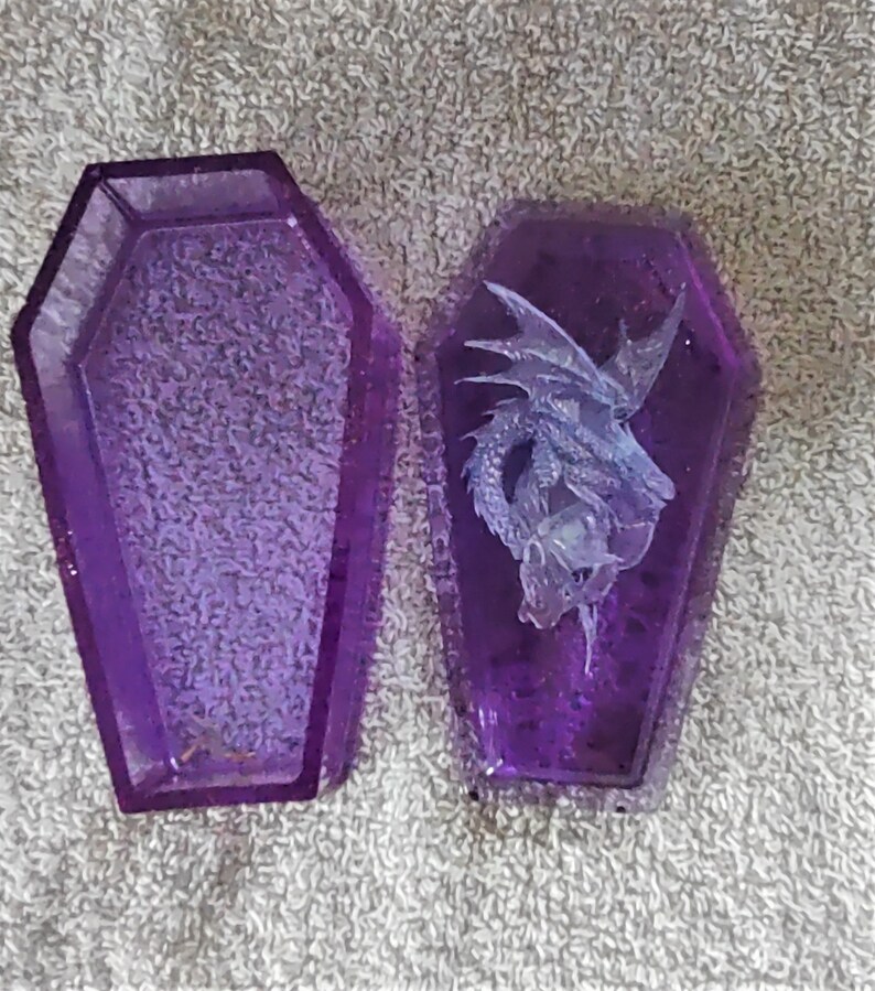 Dragon Coffin Boxes. Purple Black/purple Red/clear. Coffin - Etsy