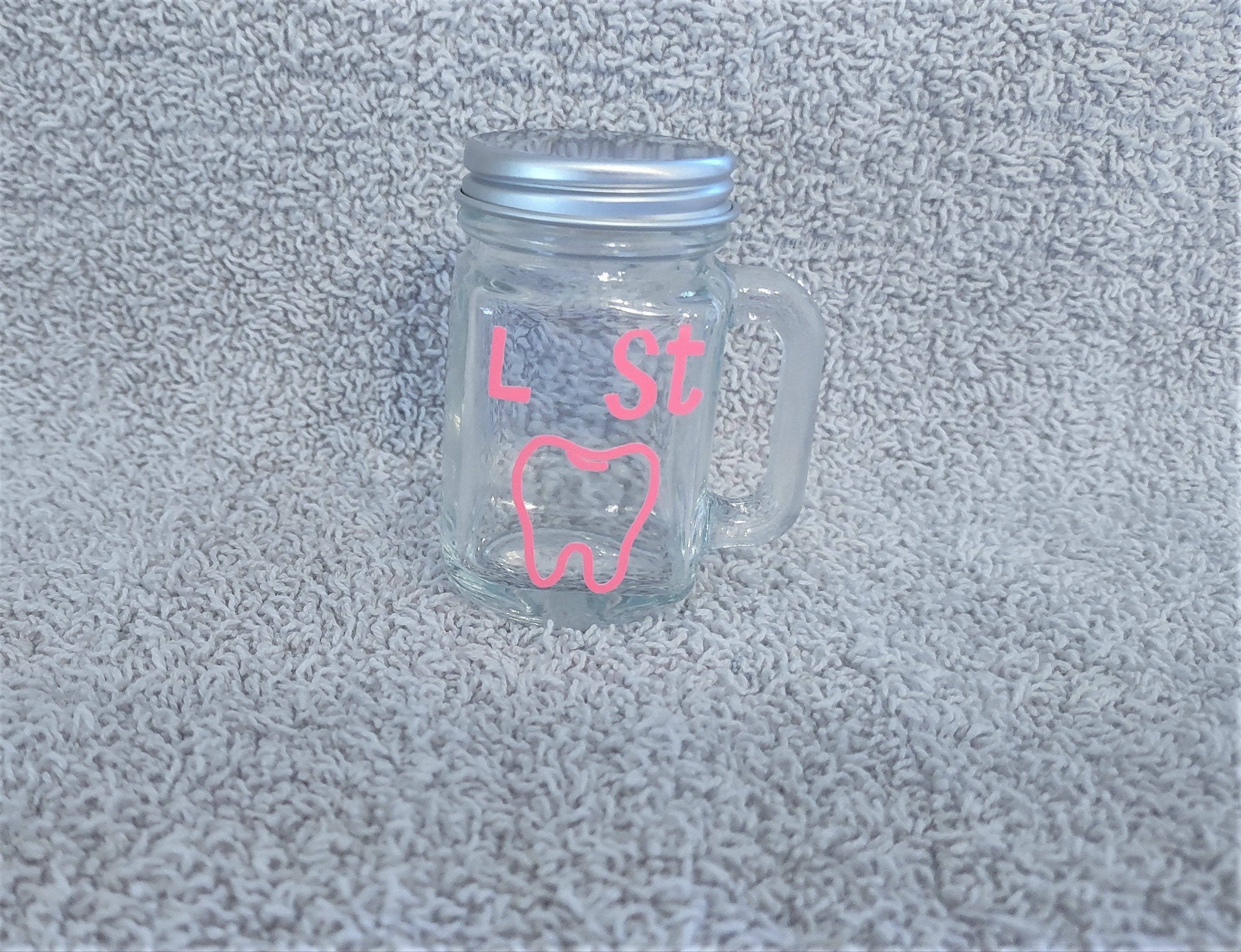 Tooth Fairy Mini Mason Jar. 2 Ounce Mason Jar. L-st Tooth. Baby Teeth ...