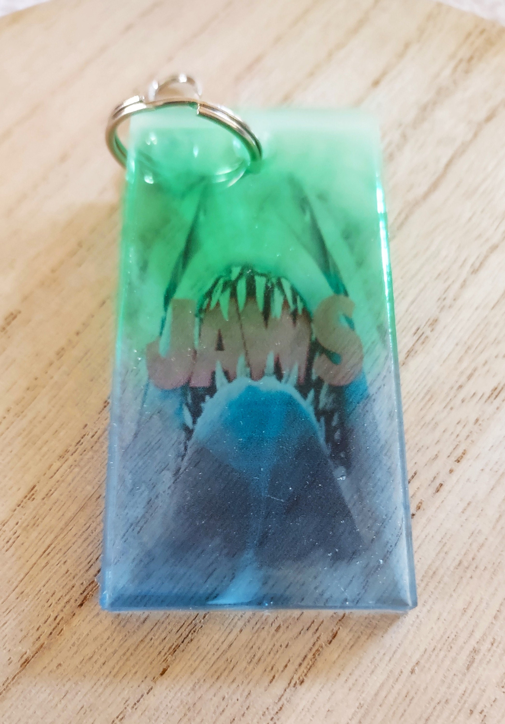 JAWS Shark Keychain With Accessory Clip. Handmade. Resin. - Etsy