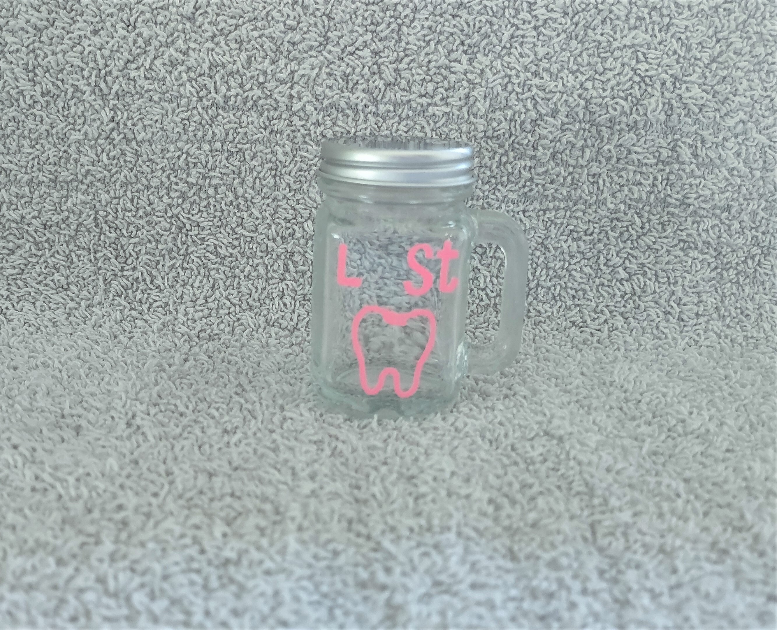 Tooth Fairy Mini Mason Jar. 2 Ounce Mason Jar. L-st Tooth. Baby Teeth ...