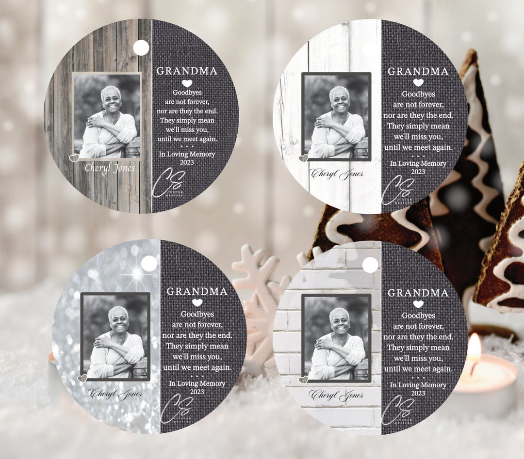 Photo Memorial Ornament PNG - Etsy
