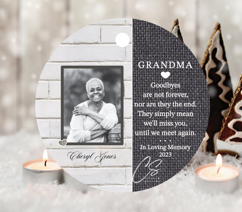 Photo Memorial Ornament PNG - Etsy