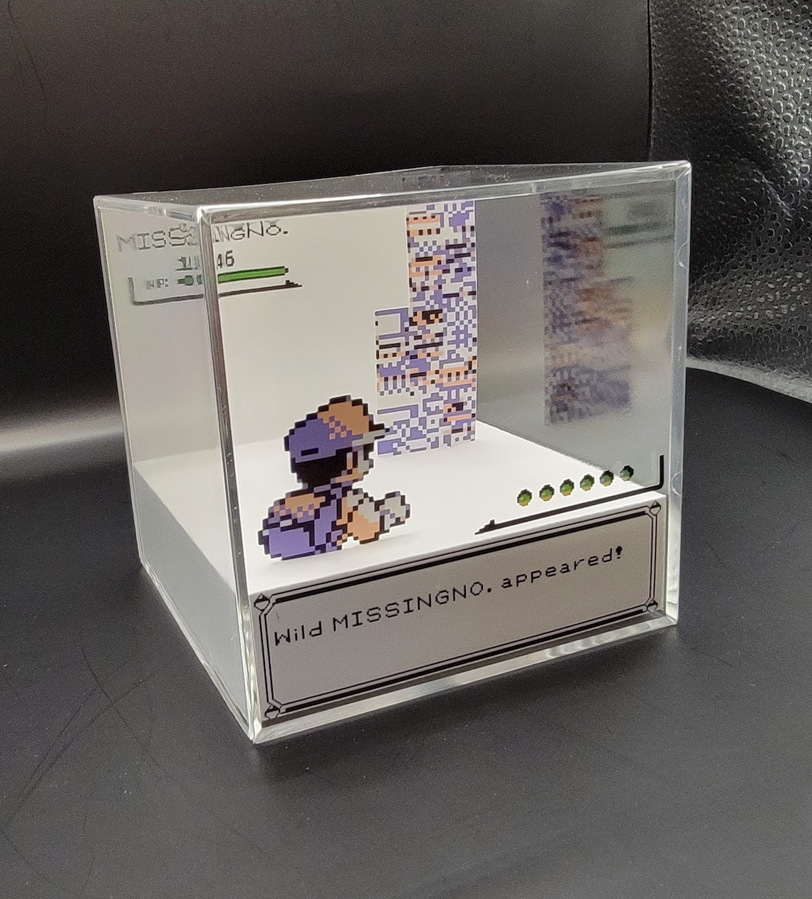 Missingno Encounter, Pokémon 3D Diorama Cube, Handmade Pokémon Diorama ...