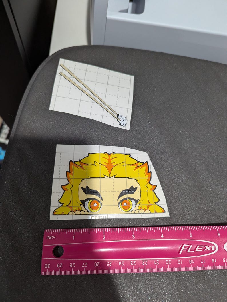 Hungry Demon Slayer Rengoku Inspired Peeker Vehicle Decal in Varying ...