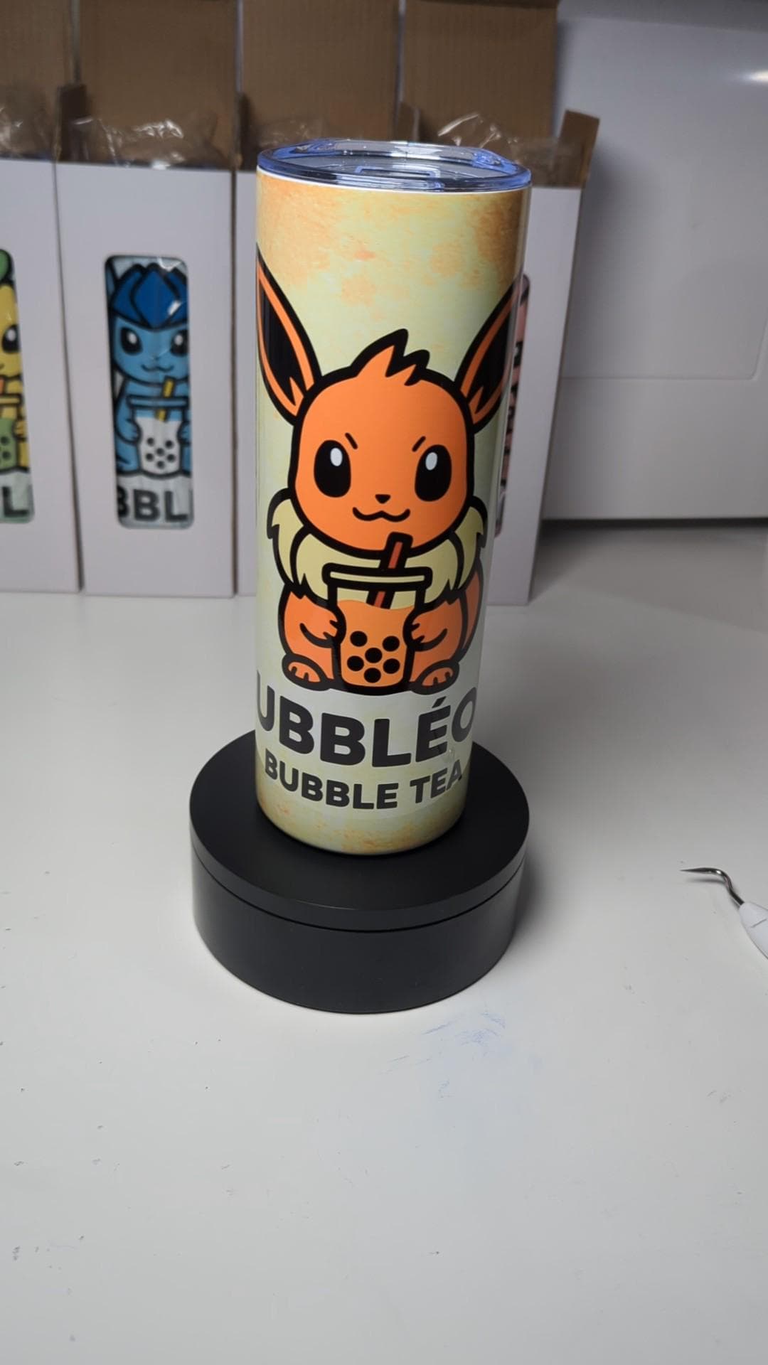 Bubbleon Eevee Pokemon Boba Bubble Tea Inspired Tumbler - Etsy