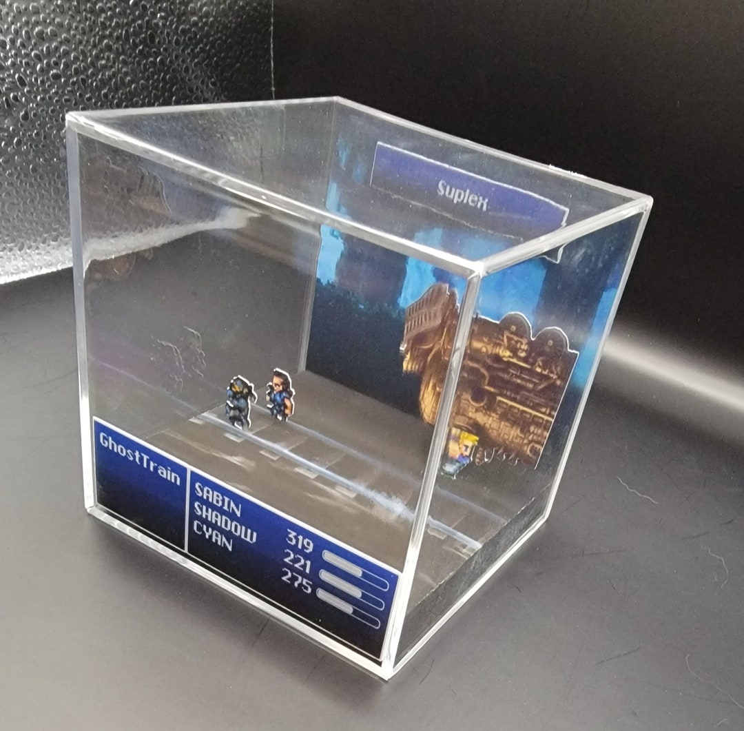 Sabin Suplex Phantom Train, Final Fantasy VI 3D Diorama Cube, Handmade ...