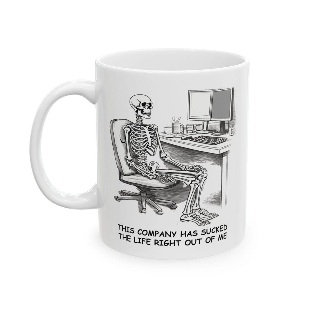 Funny Workplace and Job Humor, Disgruntled Skeleton Working at A ...