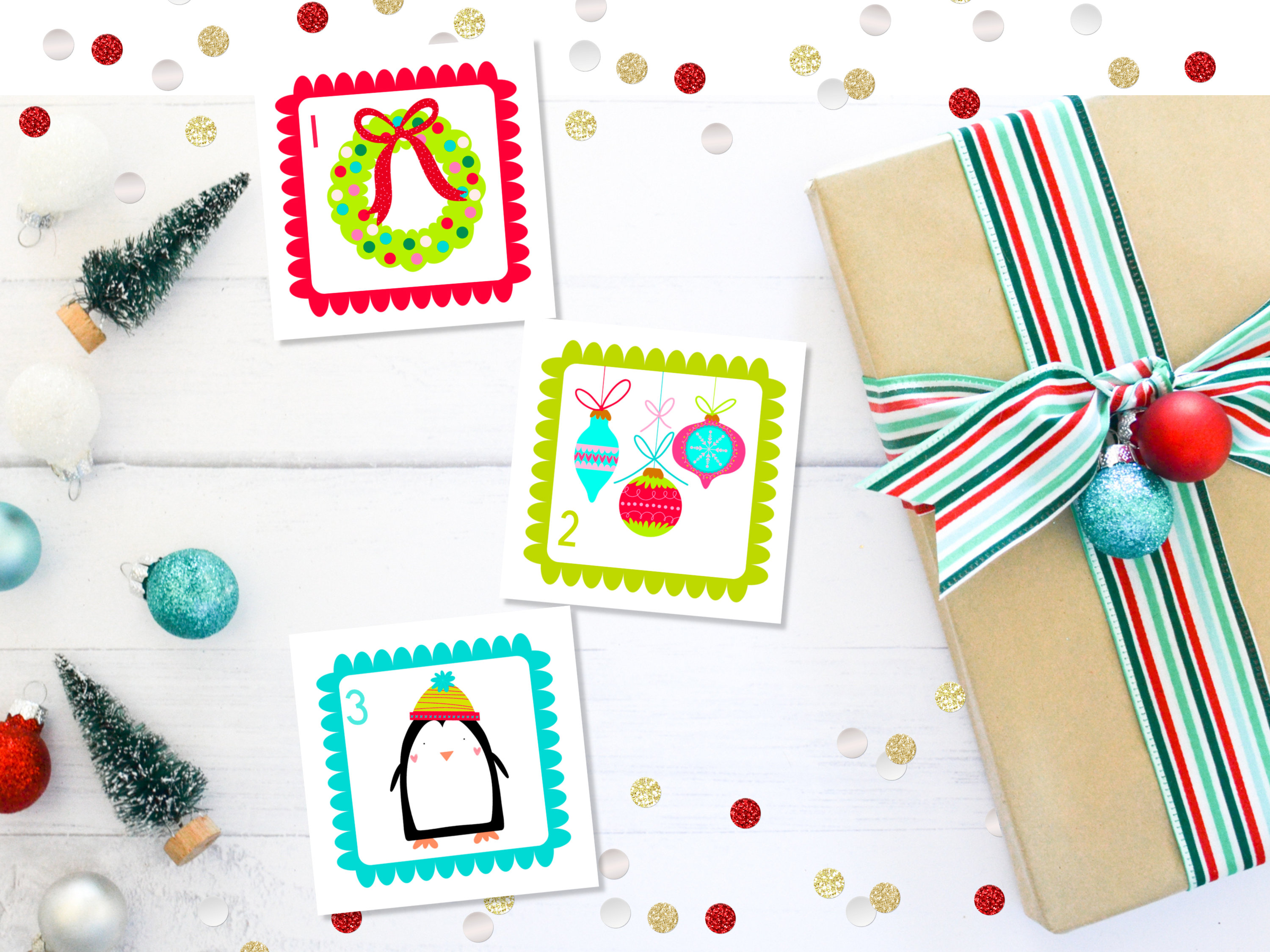 Printable Christmas Advent Calendar Countdown to Christmas - Etsy