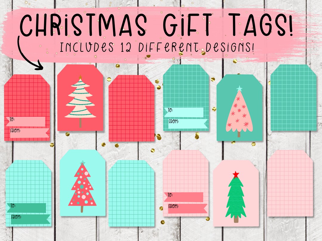 Printable Christmas Gift Tags, Boho Christmas Gift Tags, Teacher Gift ...