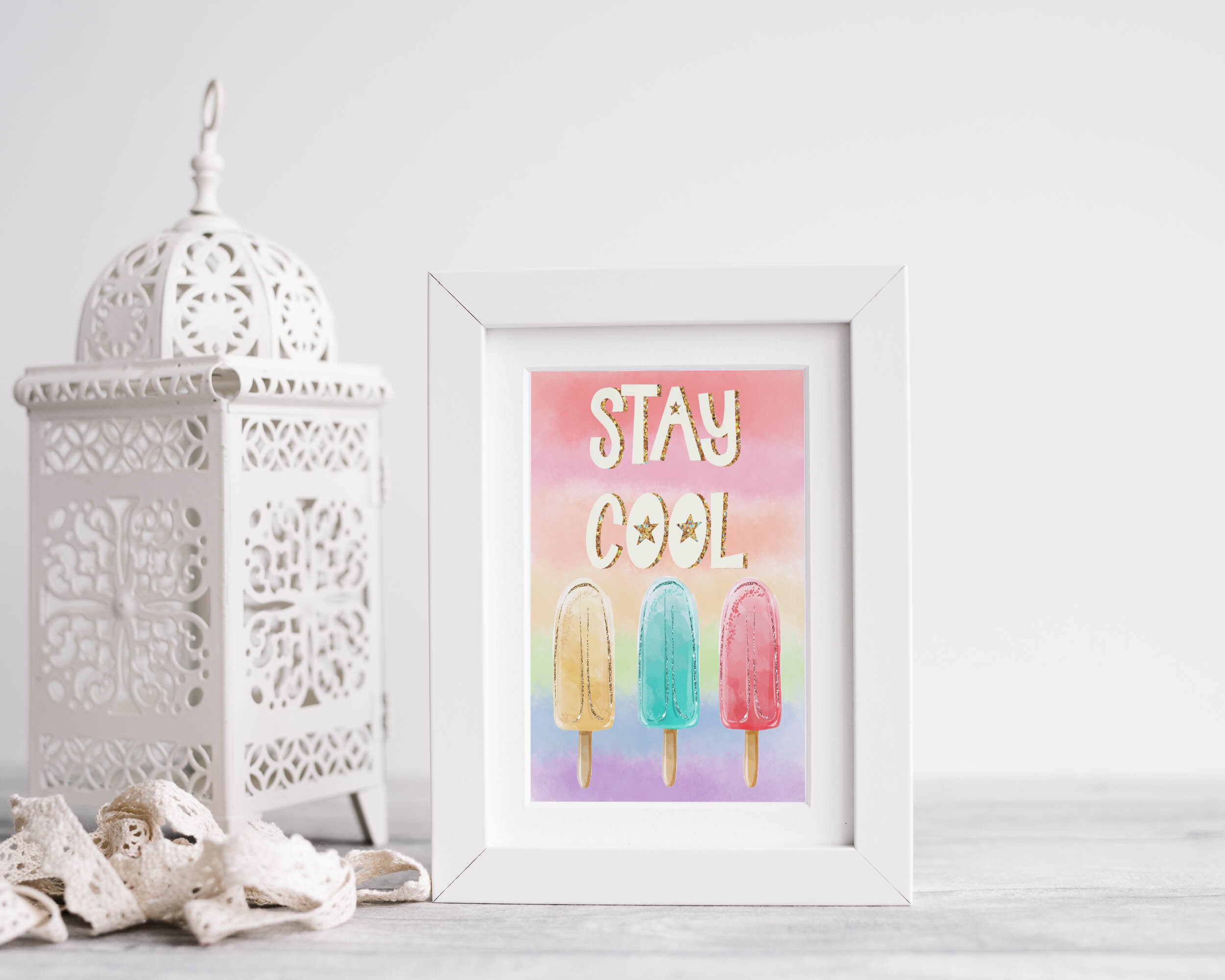 Stay Cool Summer Printable, Spring Printable, Watercolor Printable ...