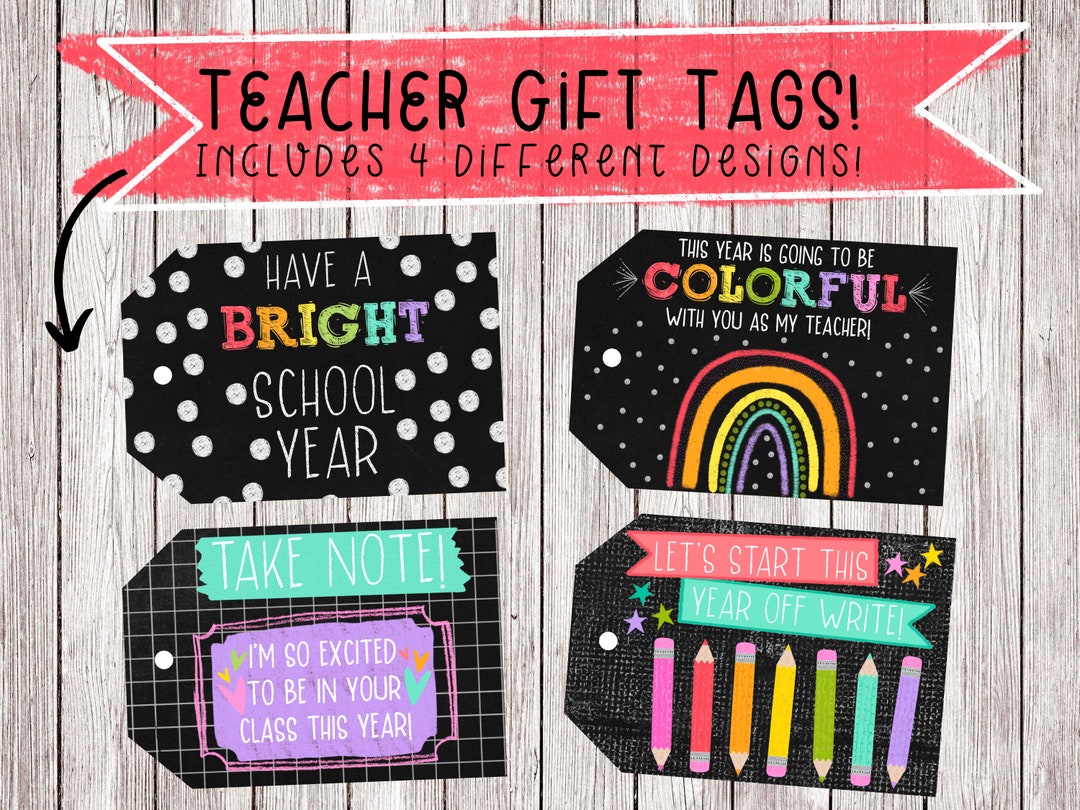 Teacher Gift Tag / Back to School Teacher Gift / Back to School ...