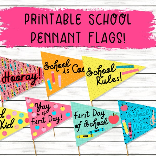 School Pennant - Etsy