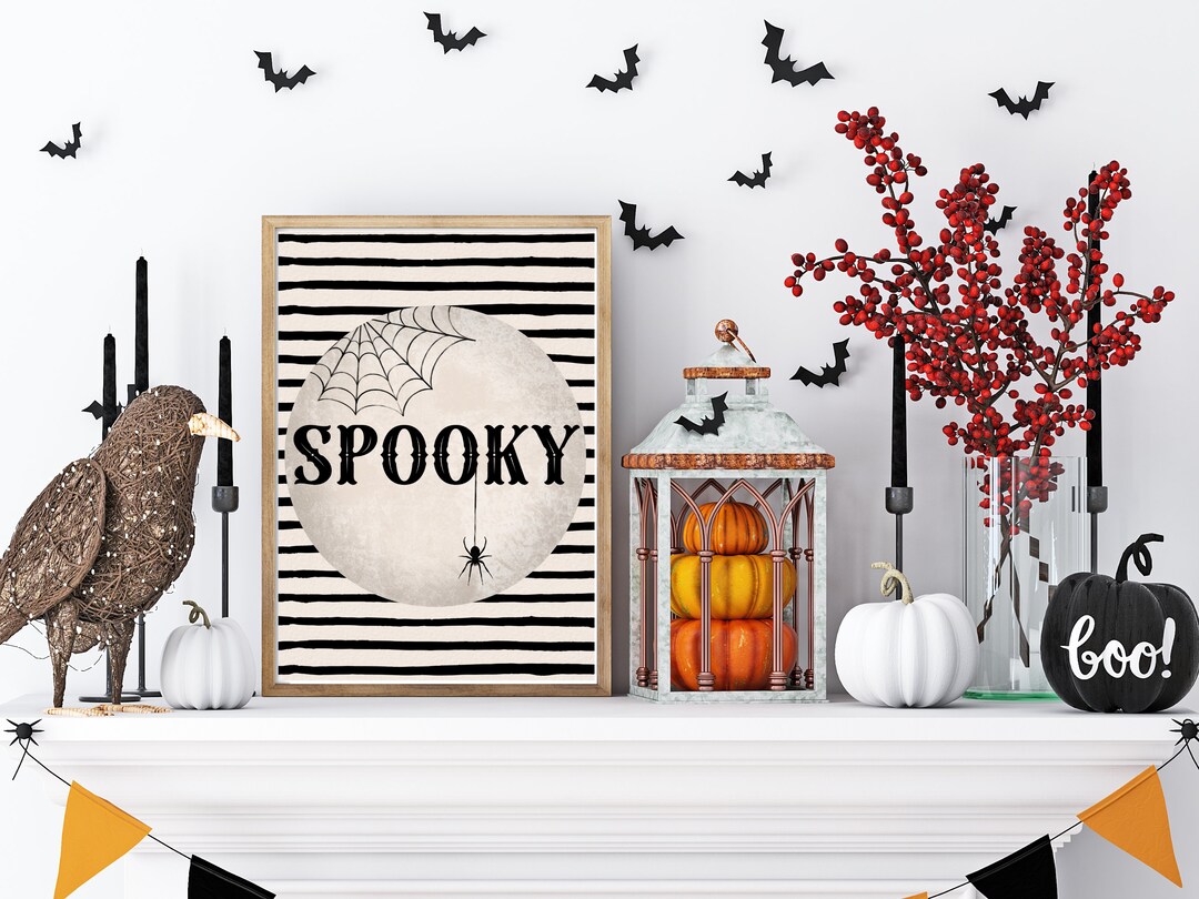 Spooky Halloween Wall Art, Printable Fall Wall Decor, Instant Digital ...