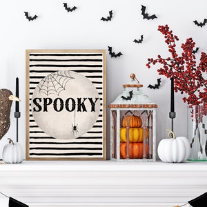 Spooky Halloween Wall Art, Printable Fall Wall Decor, Instant Digital ...