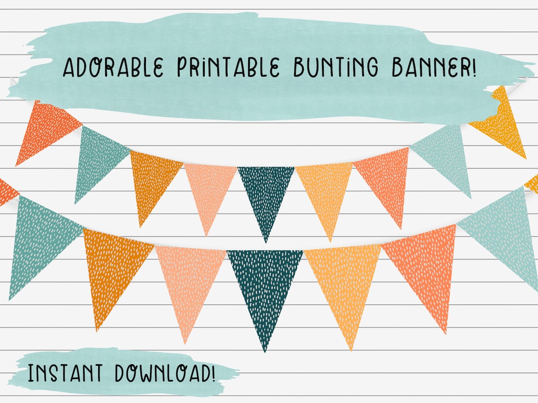 Printable Pennant Banner / Fathers Day Banner / Summer Bunting Banner ...