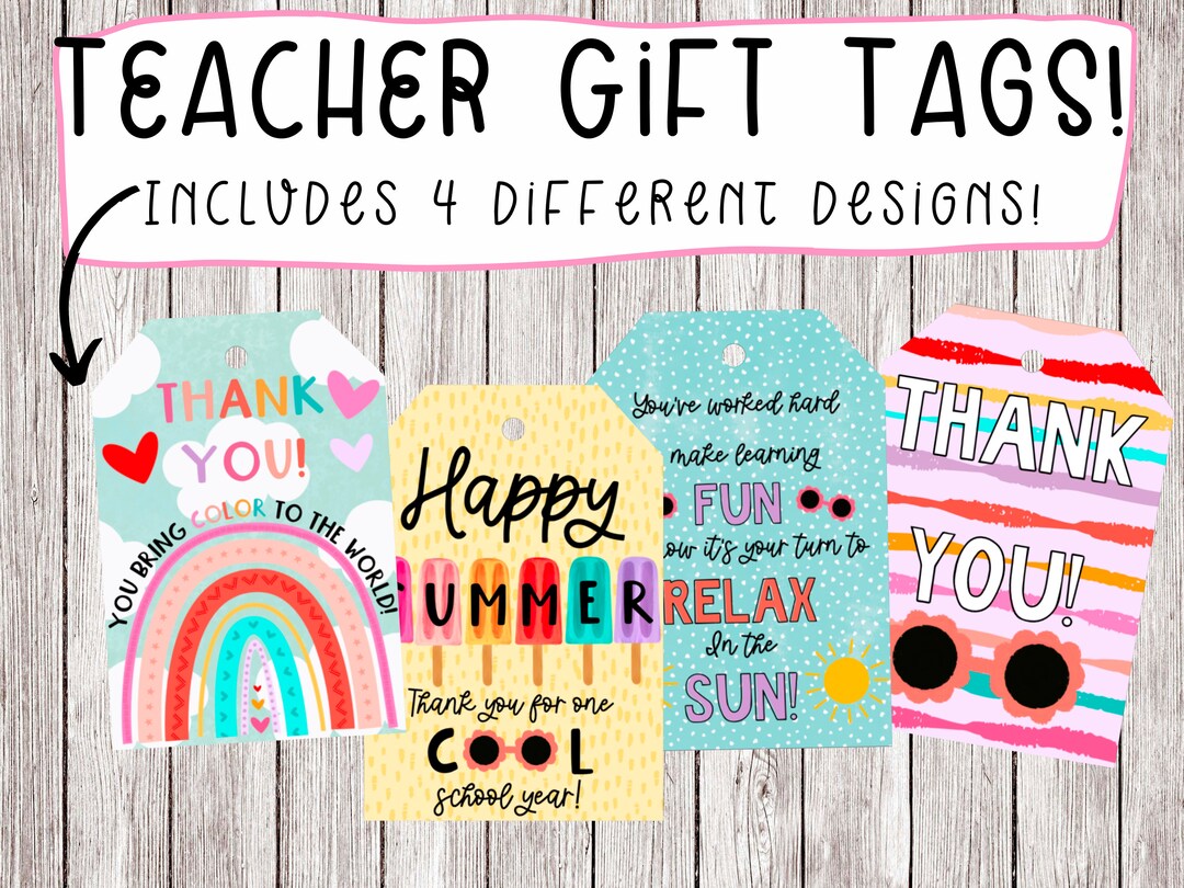 Teacher Gift Tag / End of School Gift Tag / Teacher Appreciation Gift ...