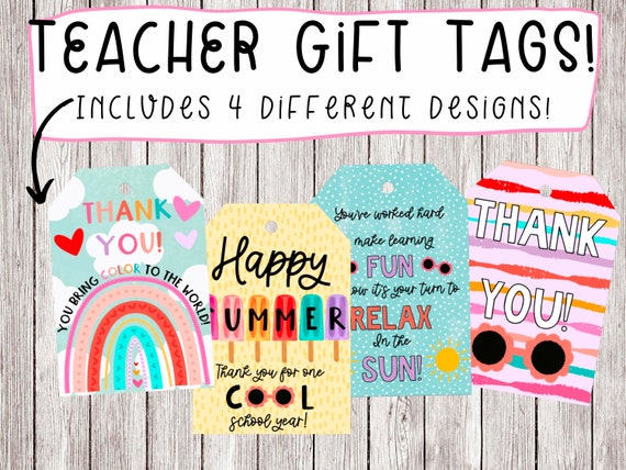 Teacher Gift Tag / End of School Gift Tag / Teacher - Etsy