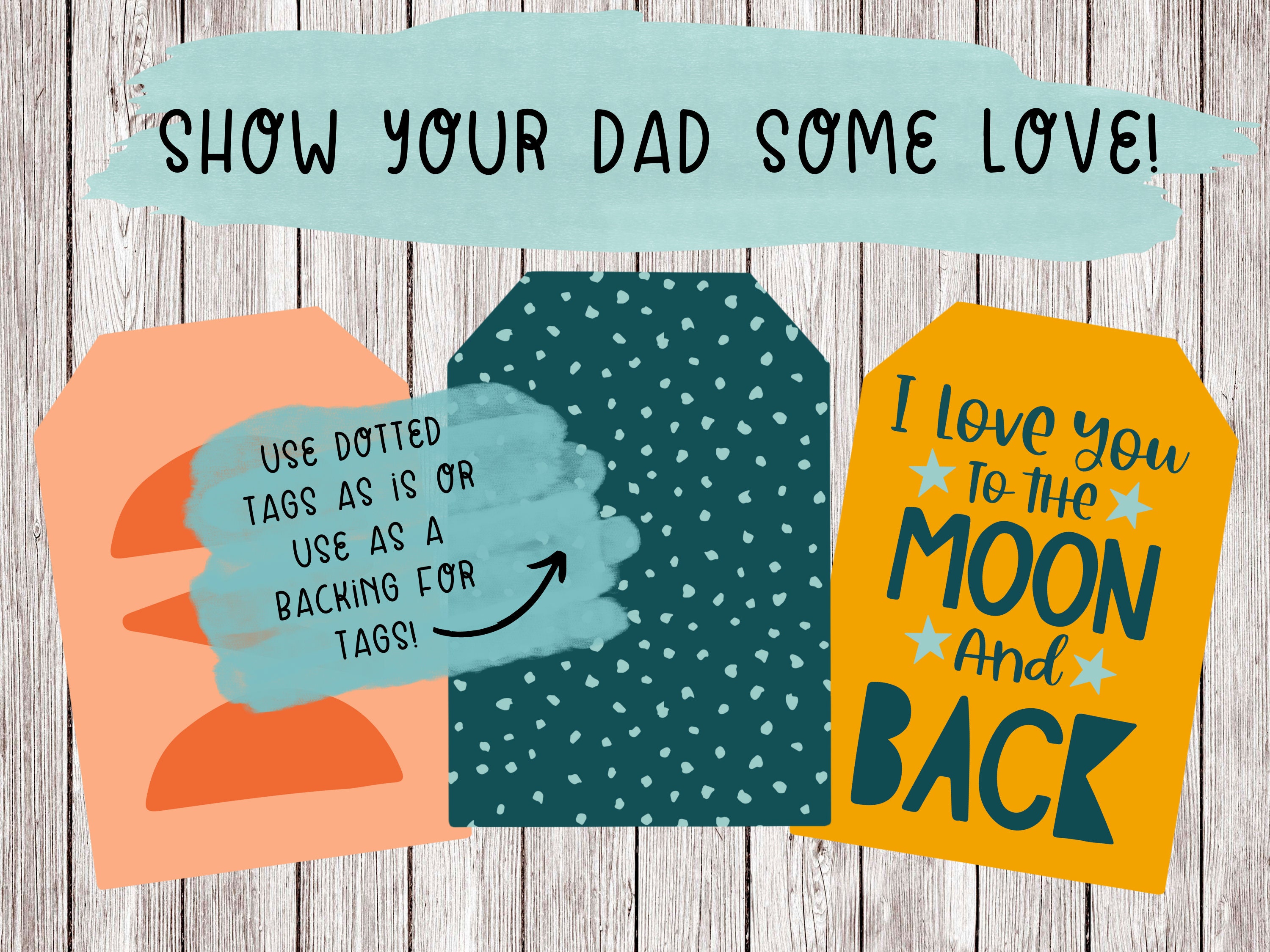 Printable Father Day Gift Tag / Fathers Day Card / Happy Fathers Day ...