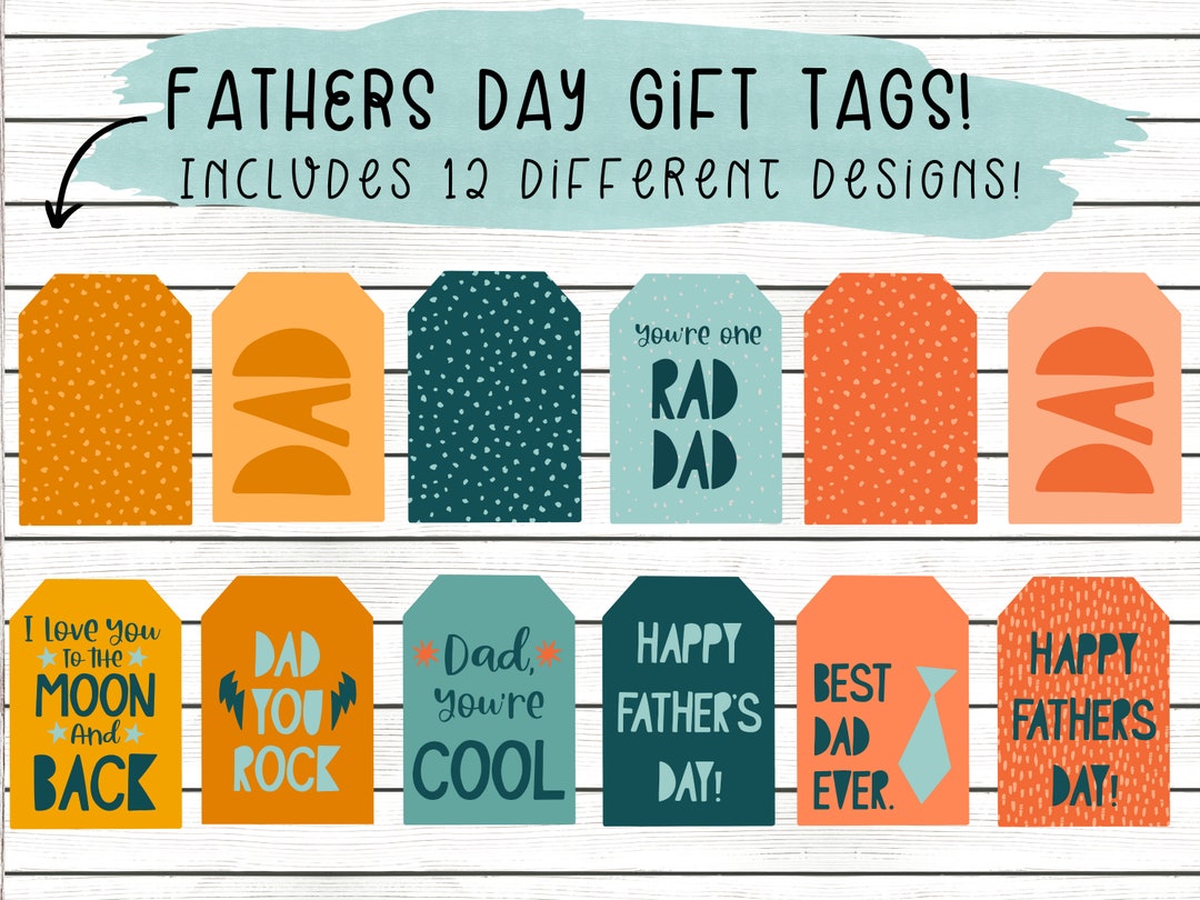 Printable Father Day Gift Tag / Fathers Day Card / Happy Fathers Day ...