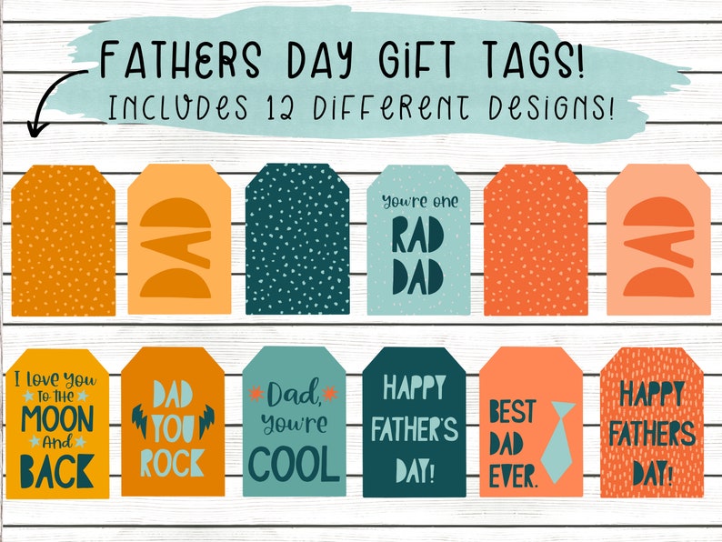 Printable Father Day Gift Tag / Fathers Day Card / Happy Fathers Day ...