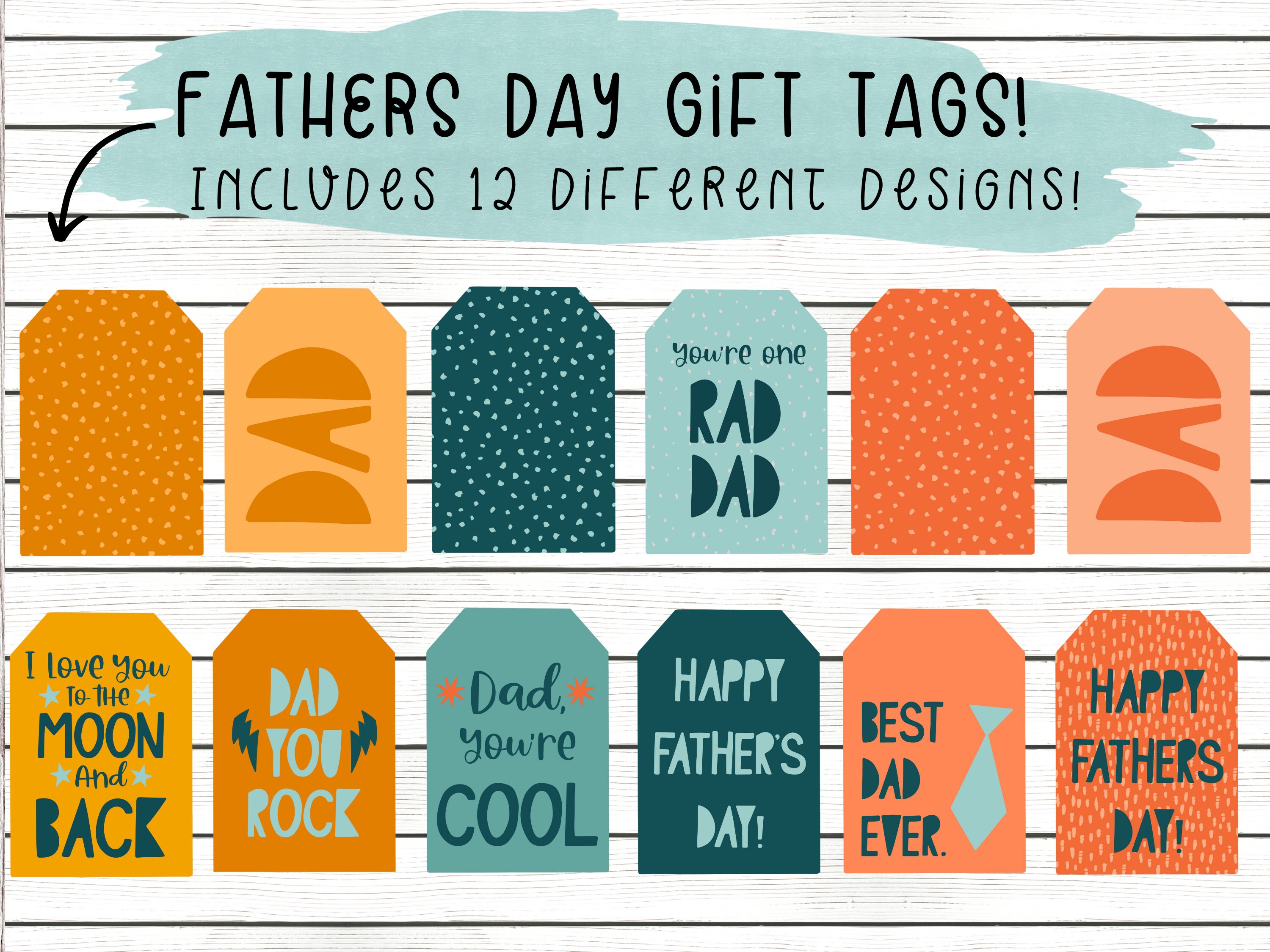 Printable Father Day Gift Tag / Fathers Day Card / Happy Fathers Day ...