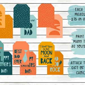 Printable Father Day Gift Tag / Fathers Day Card / Happy Fathers Day ...