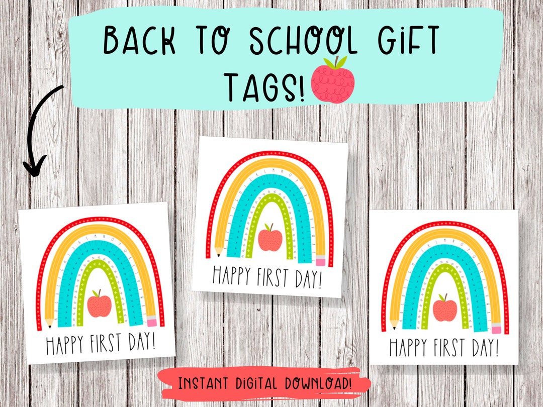 First Day of School Gift Tag / Printable Teacher Gift / Instant Digital ...