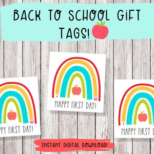 First Day of School Gift Tag / Printable Teacher Gift / Instant Digital ...