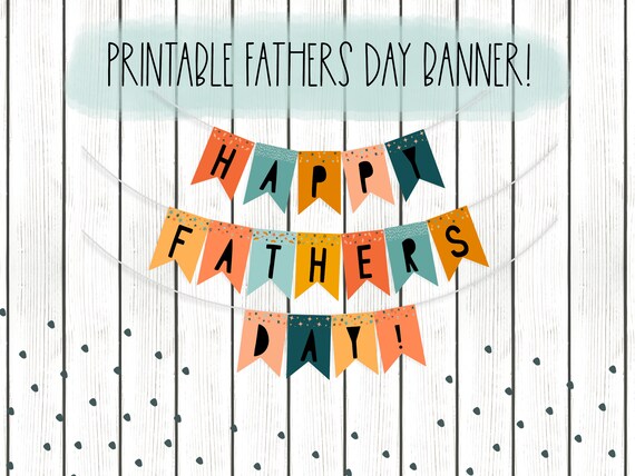 Fathers Day Banner / Printable Fathers Day Banner / Fathers | Etsy