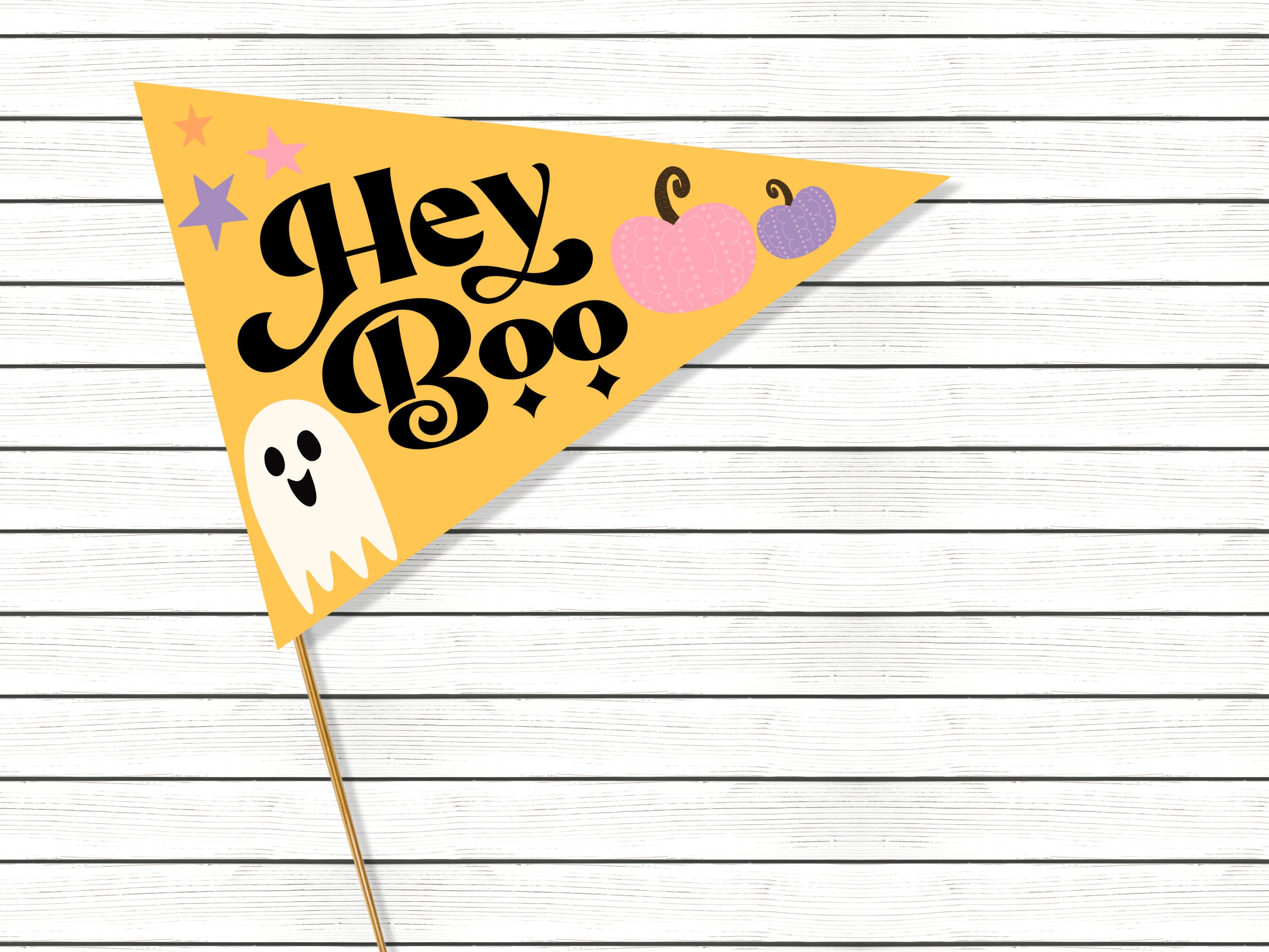 Mini Halloween Pennant Flags, Printable Boo Basket Filler, Spooky ...