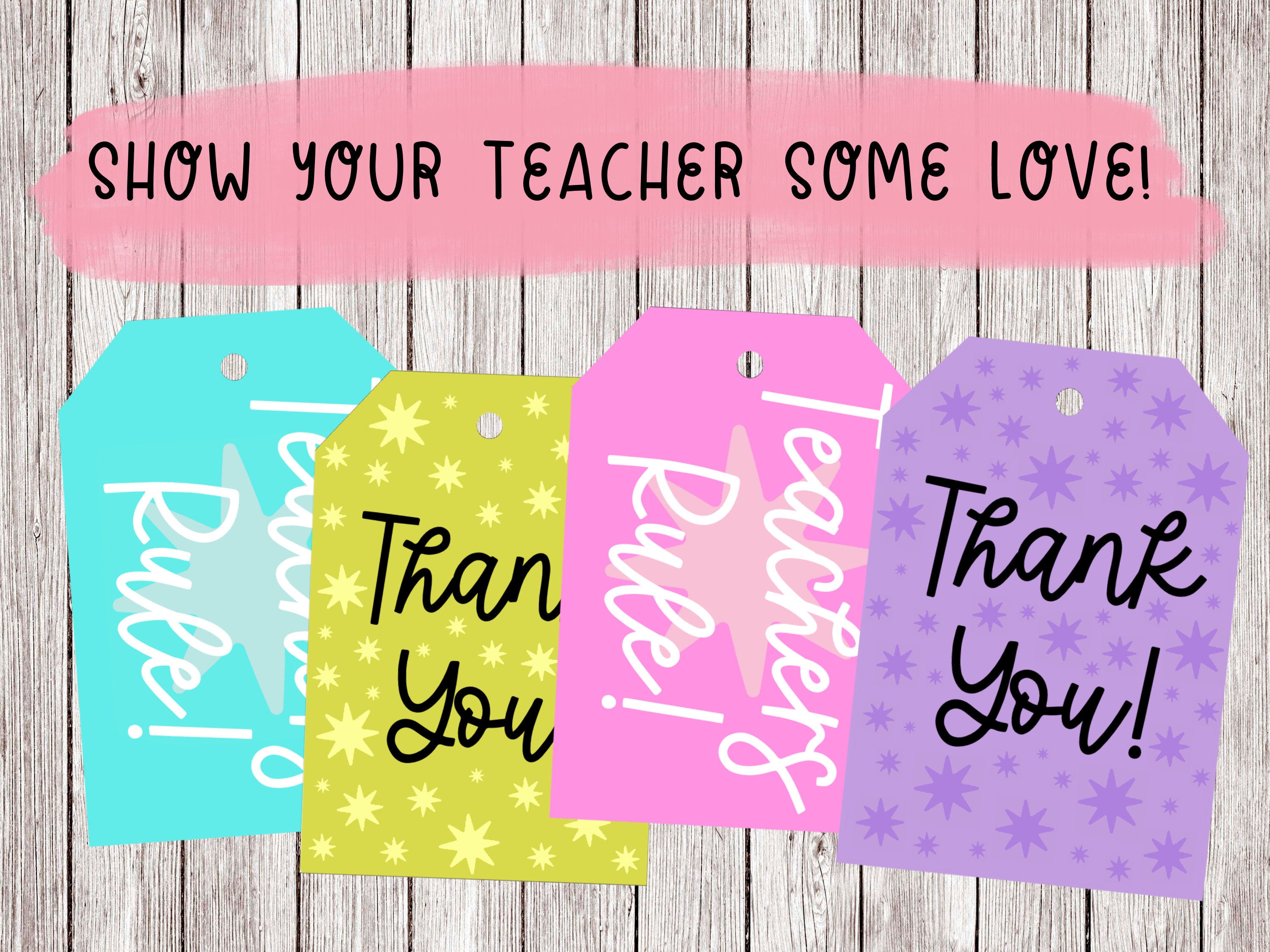 Teacher Gift Tags / Thank You Tags / Printable Gift Tags / End of ...