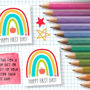First Day of School Gift Tag / Printable Teacher Gift / Instant Digital ...