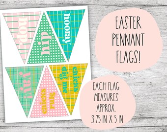 Easter Pennant Flag | Etsy
